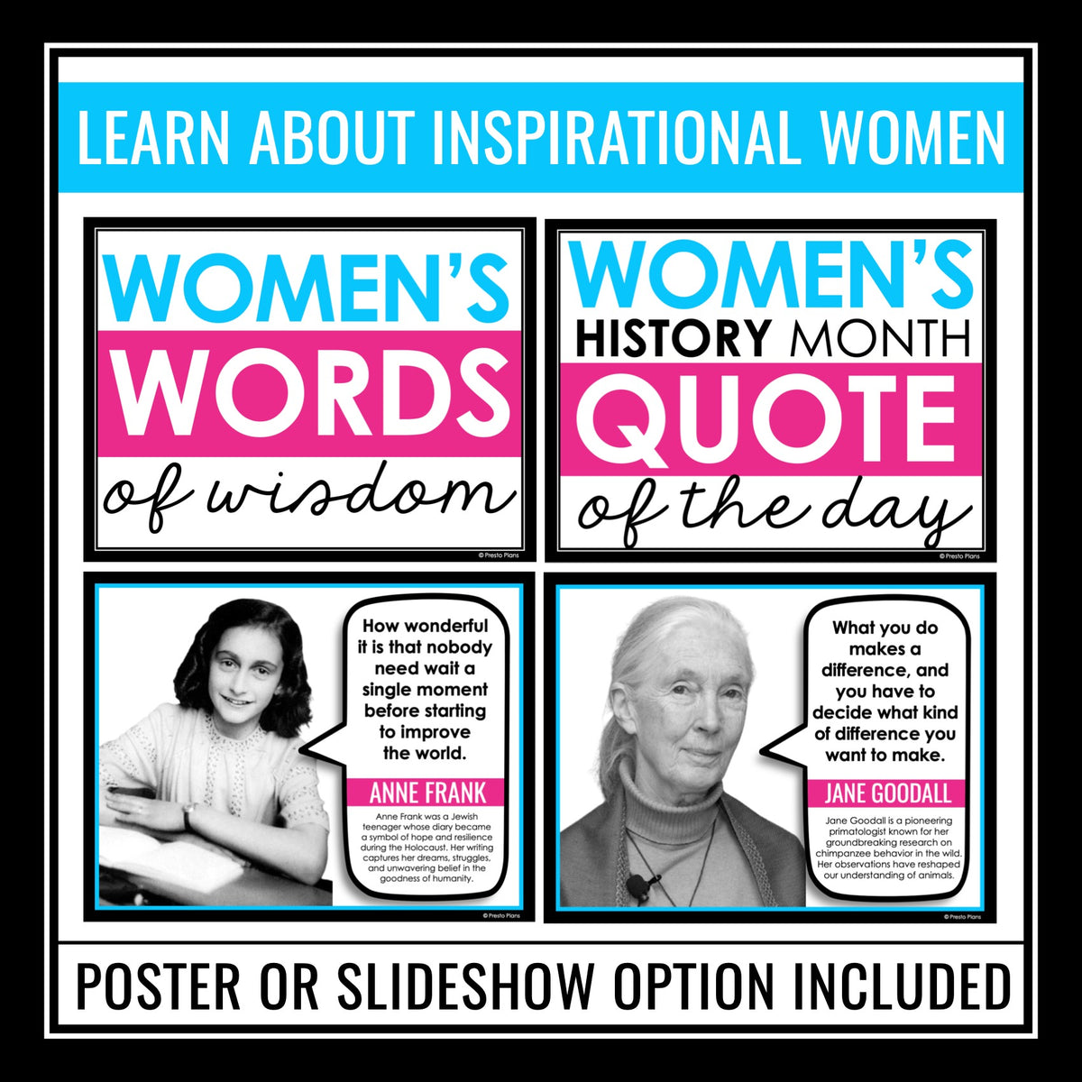 Women’s History Month Bulletin Board Quote Posters Display – Decor & A ...