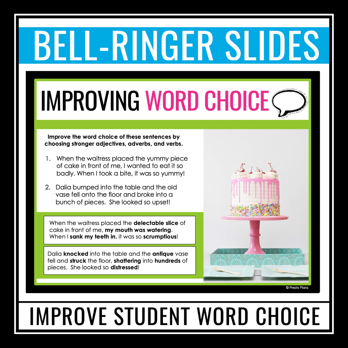 Word Choice Bell Ringers - Improving Vocabulary Weekly Practice Activi ...