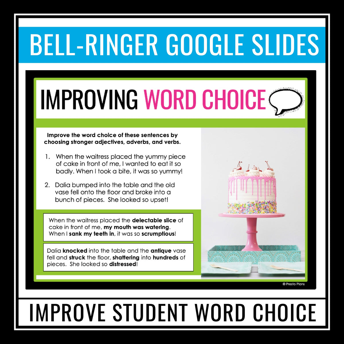 Word Choice Bell Ringers - Improving Vocabulary Weekly Digital Practic ...