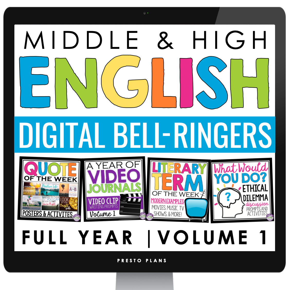 DIGITAL ENGLISH BELL RINGERS FOR GOOGLE SLIDES VOLUME 1 – Presto Plans