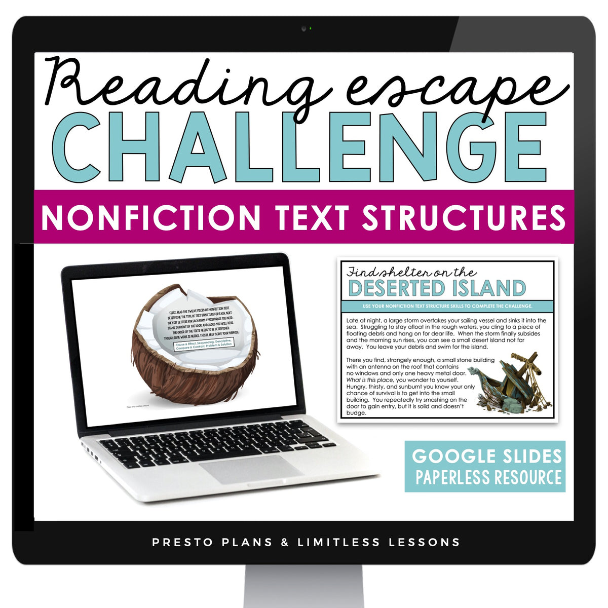 Nonfiction Text Structures Presentation & Escape Room Digital Reading ...