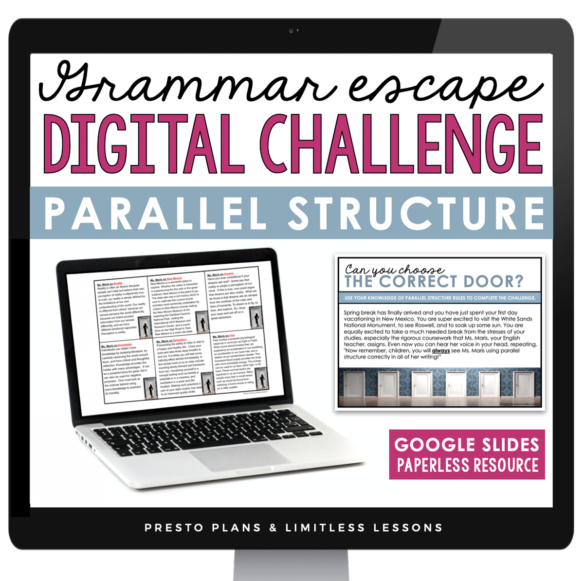 Parallel Structure Grammar Escape Room Digital Activity, Google Slides ...