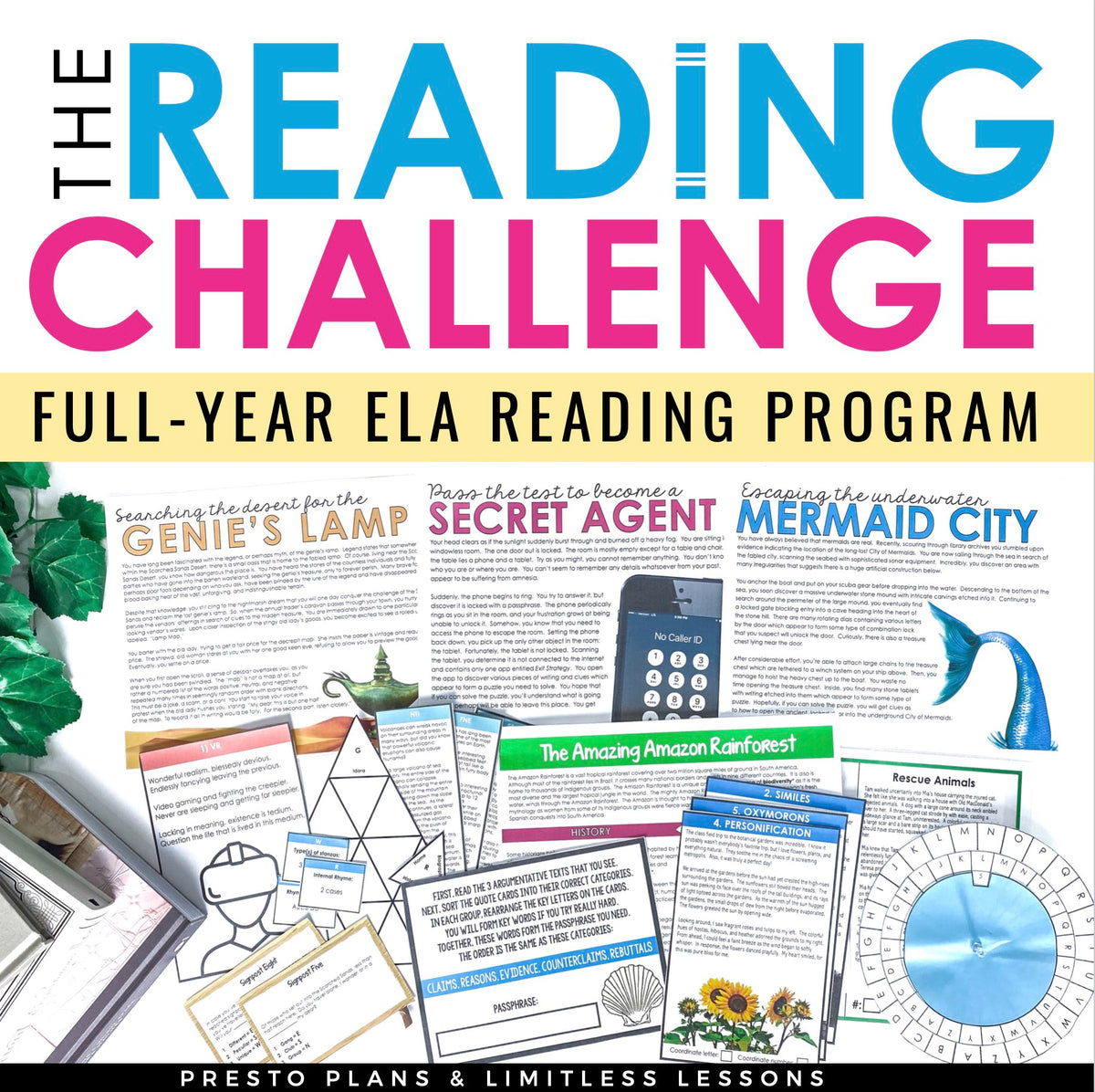 READING CHALLENGE FULL YEAR PROGRAM ESCAPE CHALLENGES | PRINT VERSION ...