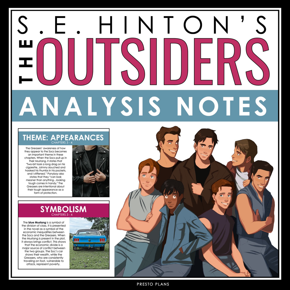 The Outsiders Analysis Notes - Presentation Analyzing Literary Devices ...