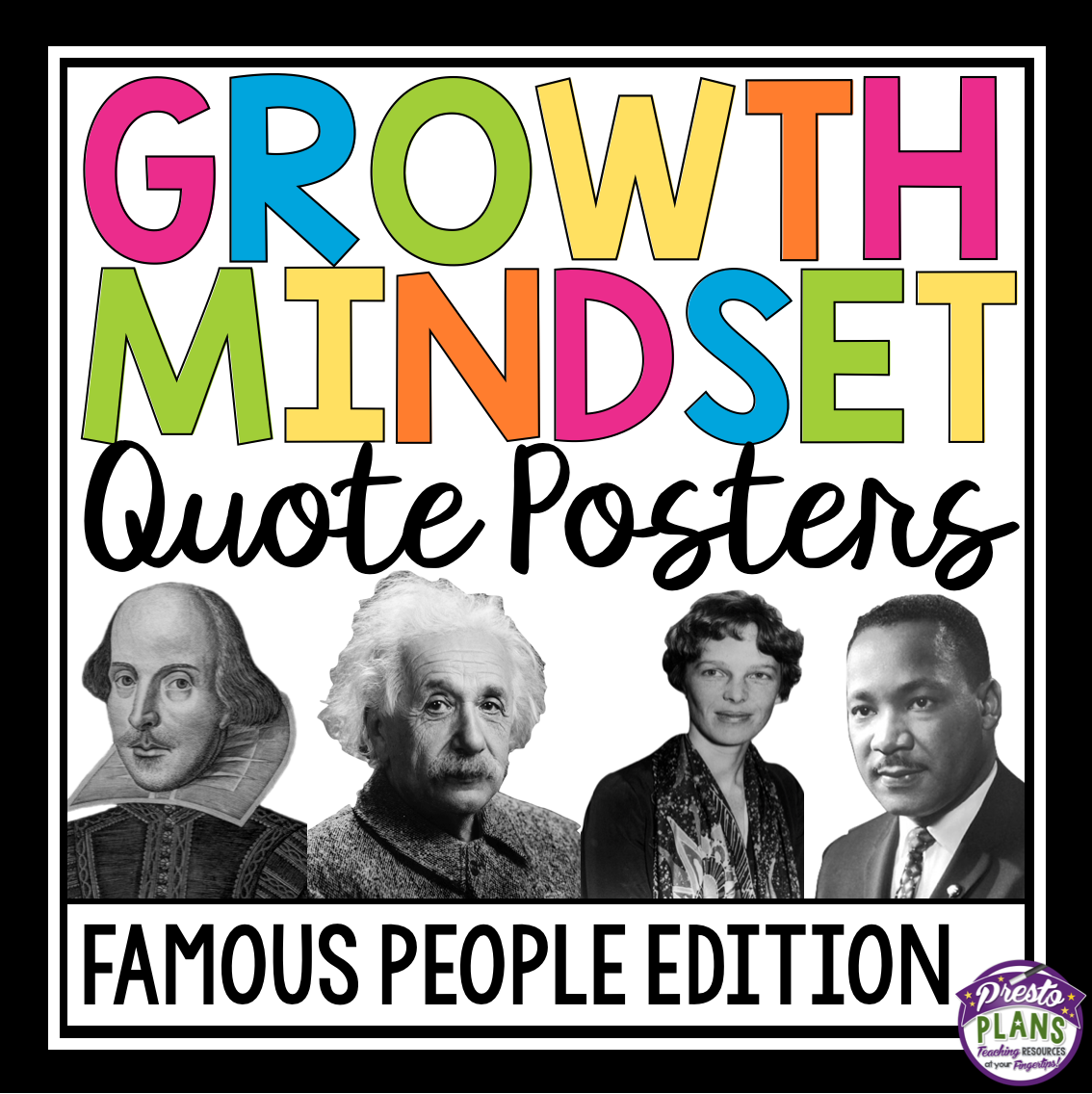 GROWTH MINDSET POSTERS & ASSIGNMENT: FAMOUS QUOTES – Presto Plans