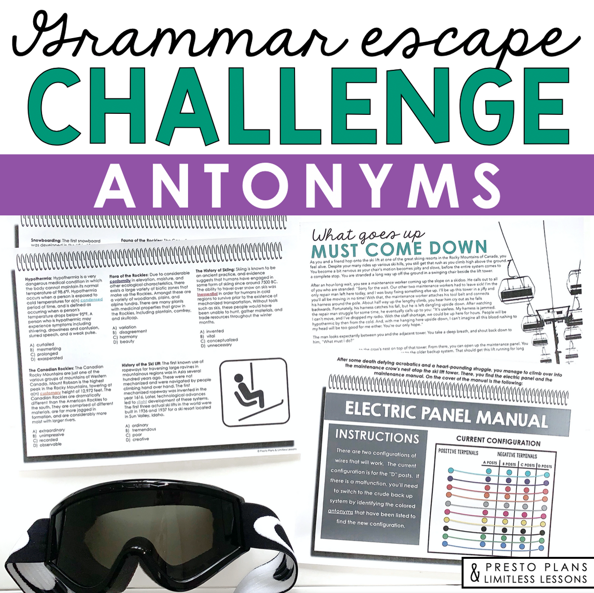 Antonyms Vocabulary Word Activity Escape Challenge, Presentation, and ...
