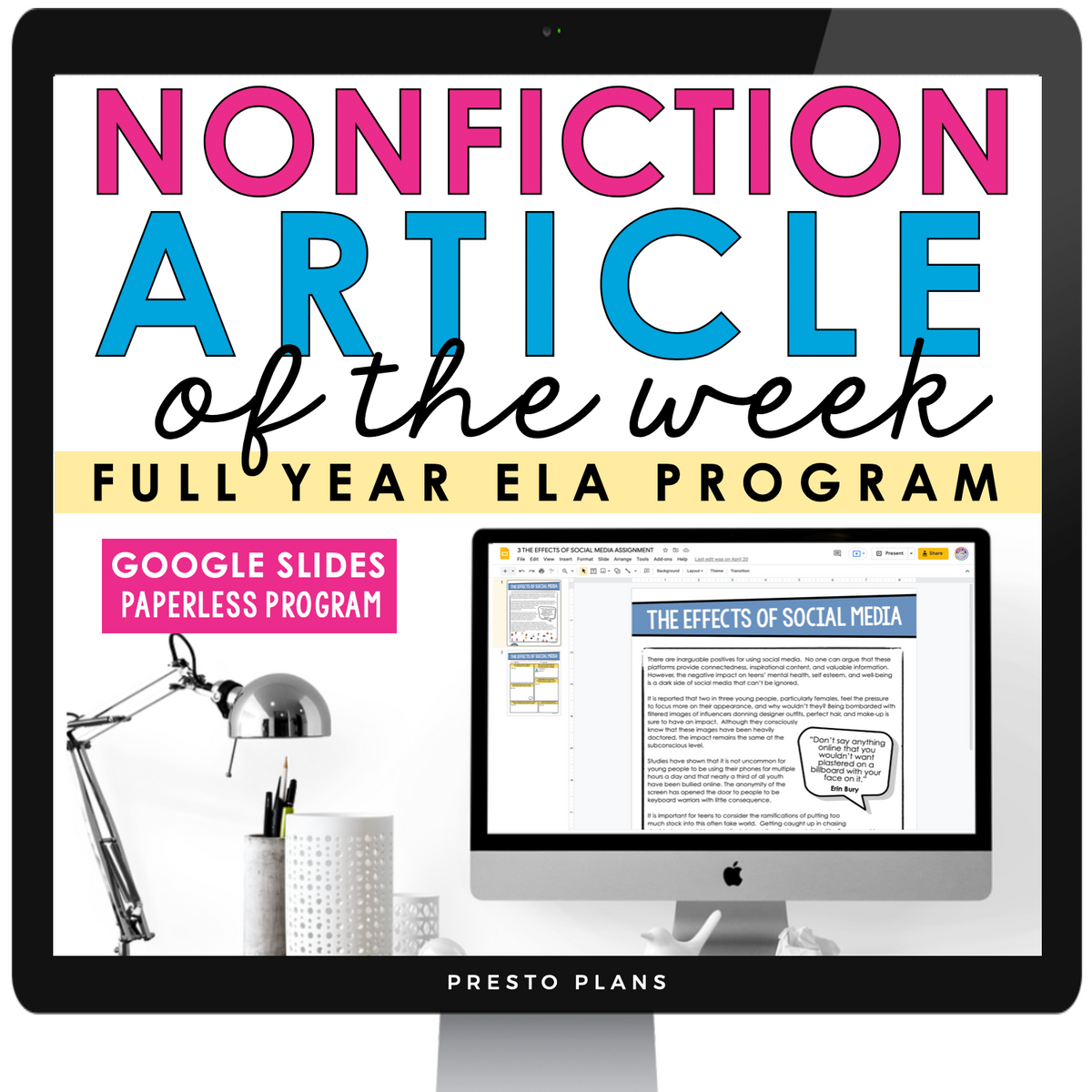 NONFICTION FULL YEAR ARTICLE OF THE WEEK: PRESENTATIONS & ACTIVITIES ...
