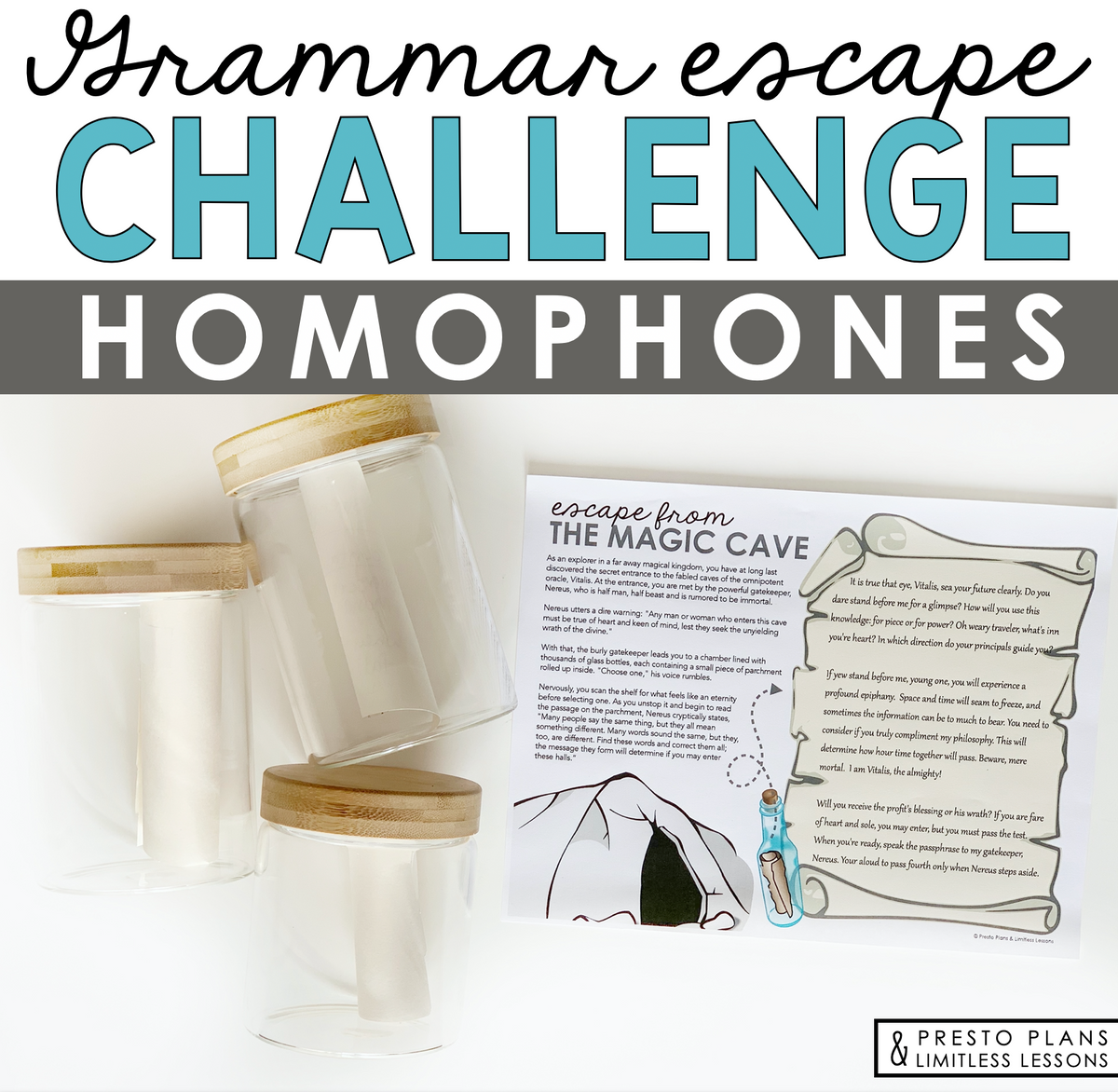 Homophones - Grammar Activity Escape Room Challenge, Presentation, and ...