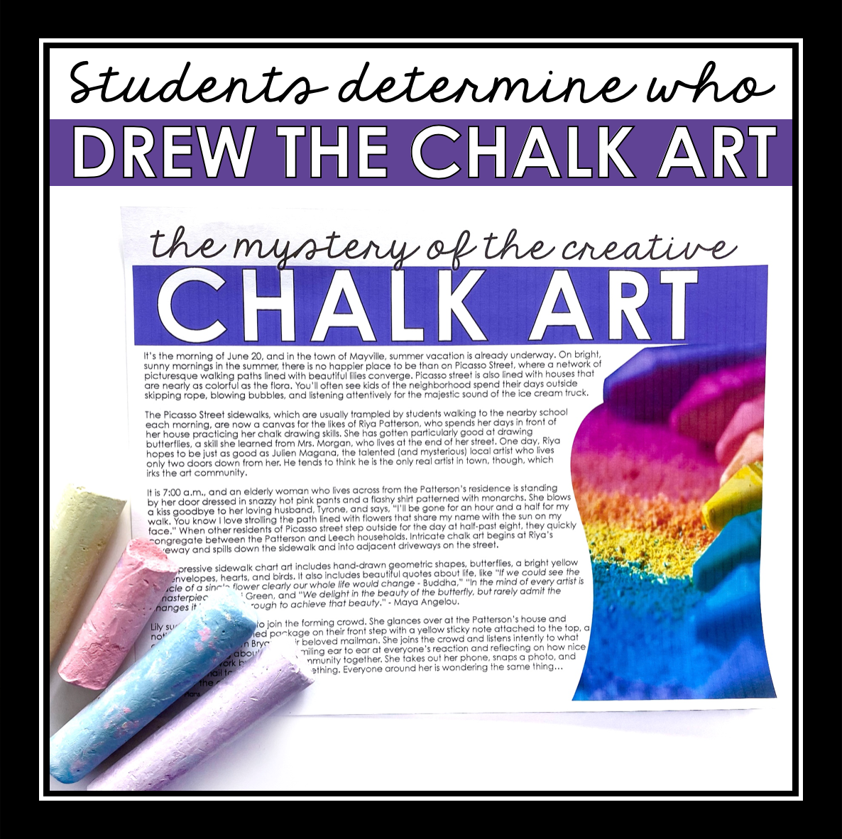 Close Reading Mystery Inference Text Evidence Activity - Who Did the C ...