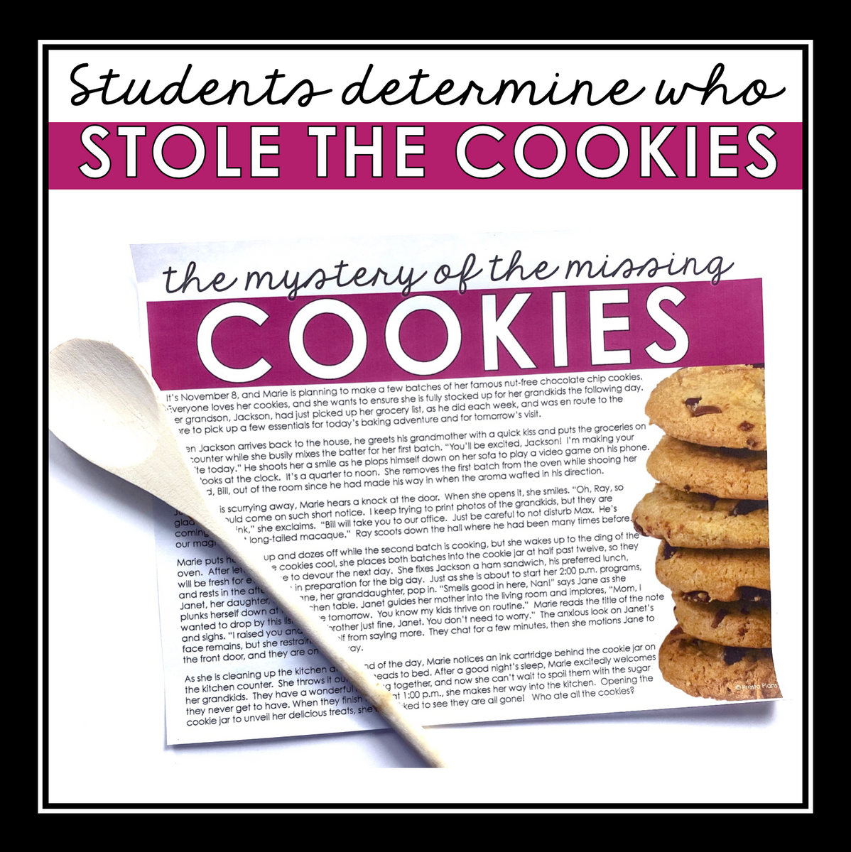 Close Reading Mystery Text Evidence Inference Activity - Who Ate the C ...