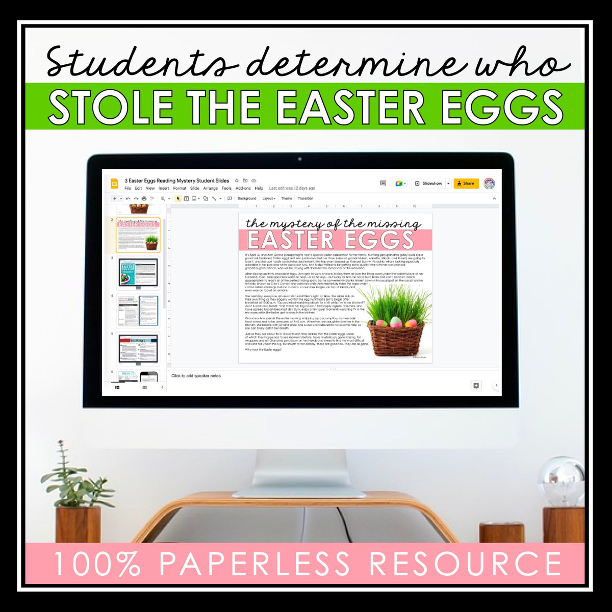 Easter Close Reading Digital Inference Mystery - Who Stole the Easter ...