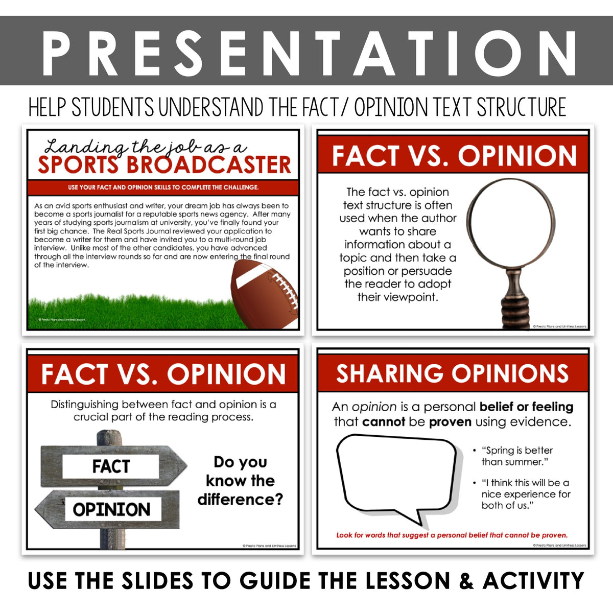 Fact and Opinion Text Structure Slides & Escape Room Nonfiction Readin ...