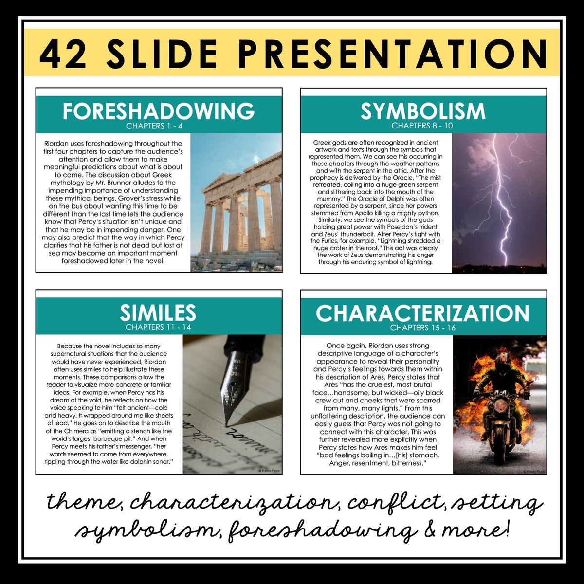 Percy Jackson and the Olympians The Lightning Thief Analysis Notes Pre ...