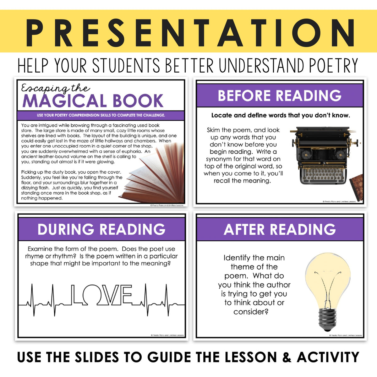 POETRY COMPREHENSION ACTIVITY INTERACTIVE READING CHALLENGE ESCAPE ...