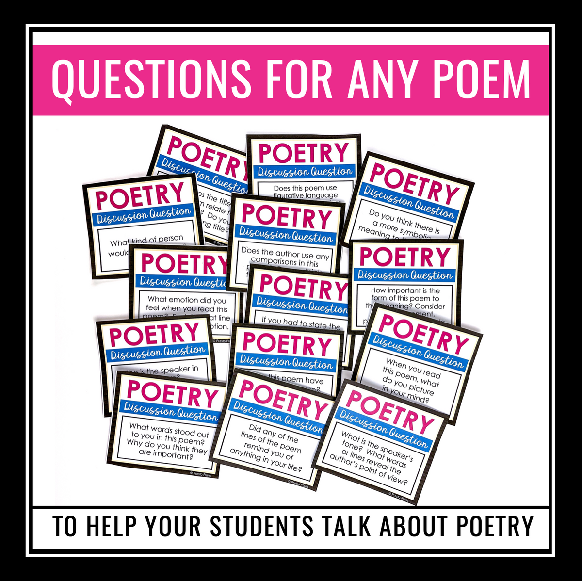 Poetry Discussion Questions - Analysis and Response Questions for Poem ...