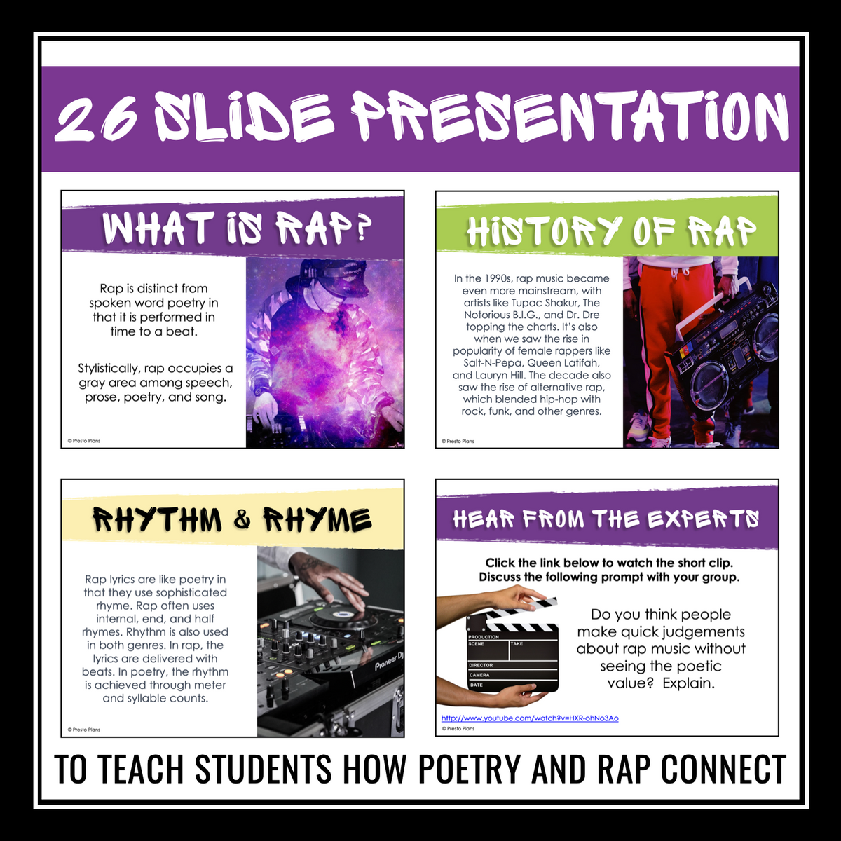 Poetry Rap - Using Rap Song Lyrics to Teach Poetry Presentation and Ac ...