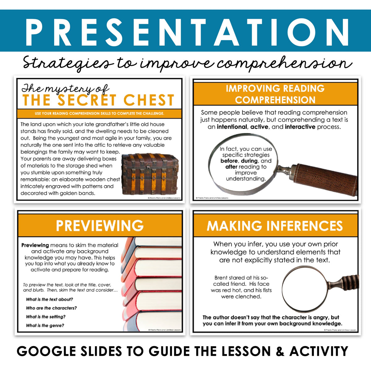 Reading Comprehension Strategies Slides & Escape Room Digital Reading ...