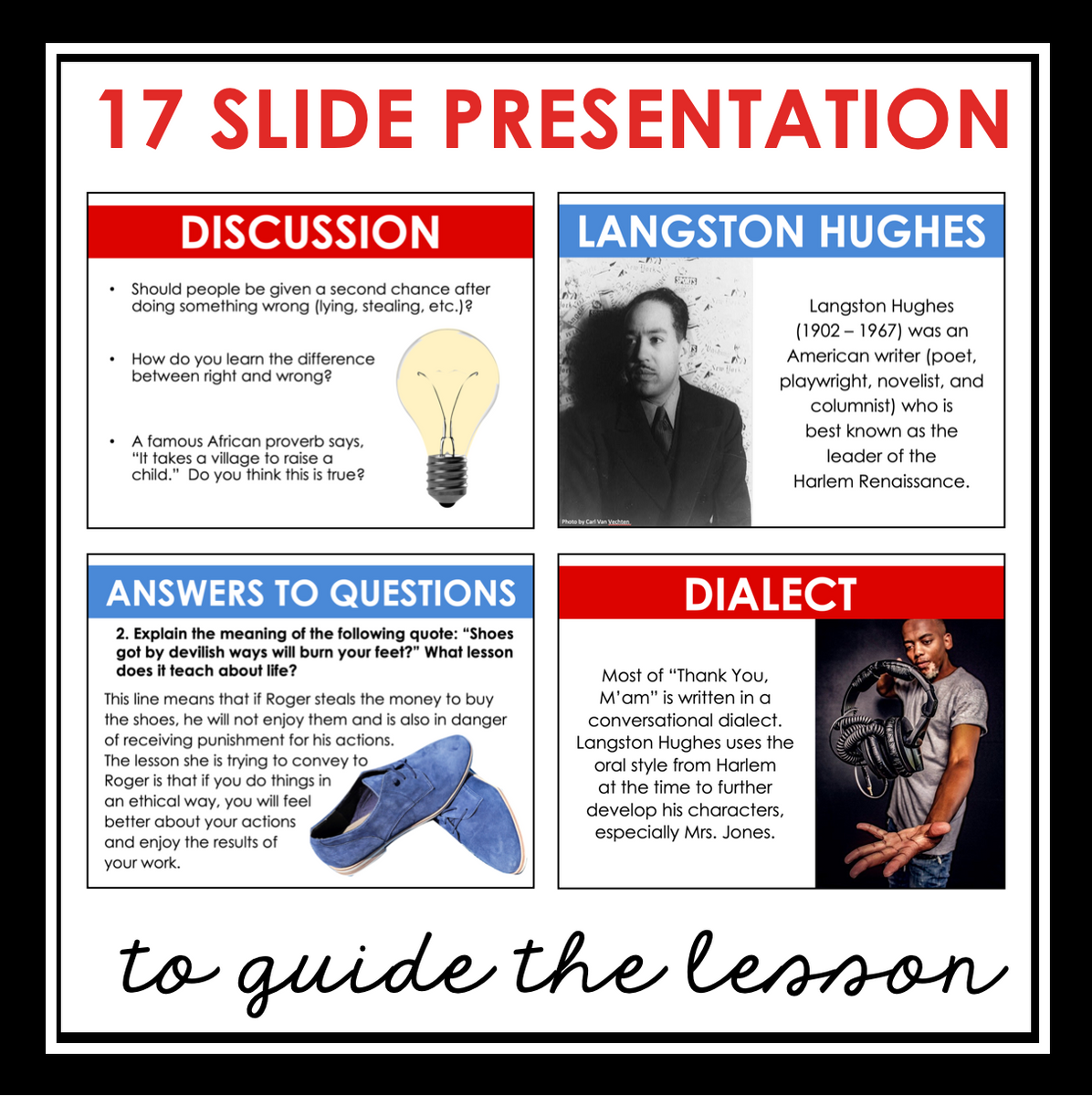 THANK YOU, M'AM BY LANGSTON HUGHES – Presto Plans