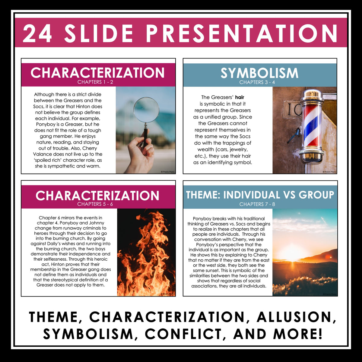 The Outsiders Analysis Notes - Presentation Analyzing Literary Devices ...