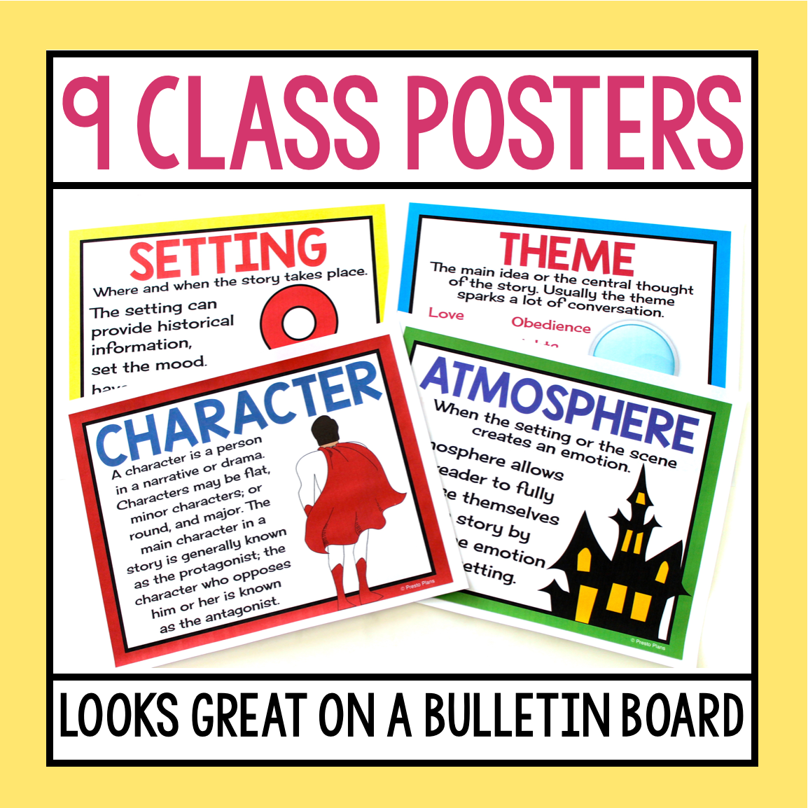 STORY ELEMENTS POSTERS & ACTIVITIES – Presto Plans