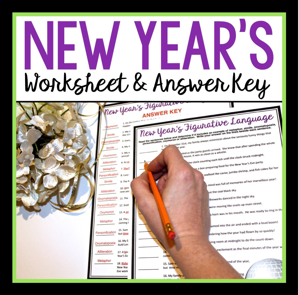 NEW YEARS: FIGURATIVE LANGUAGE – Presto Plans