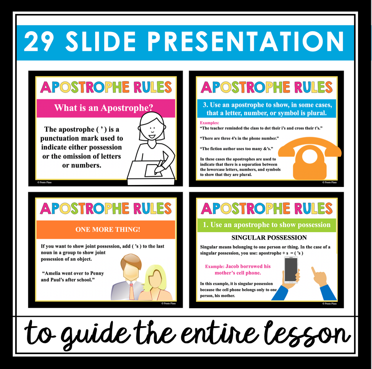 APOSTROPHES DIGITAL PRESENTATION & ACTIVITIES – Presto Plans