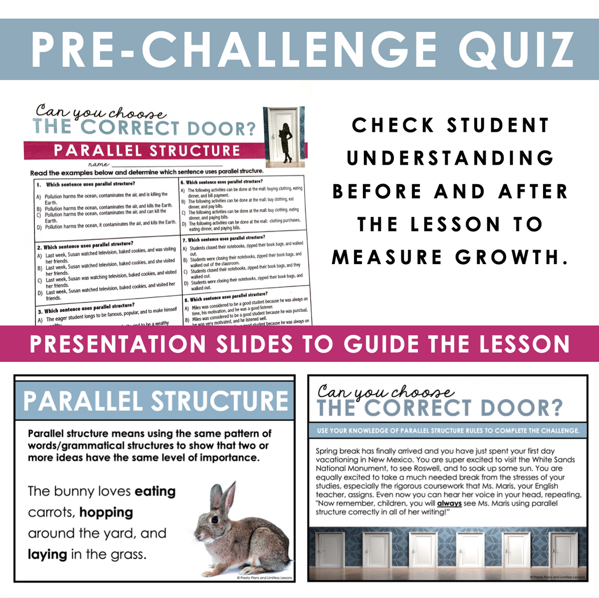 Parallel Structure Grammar Activity Escape Room Challenge, Presentatio ...