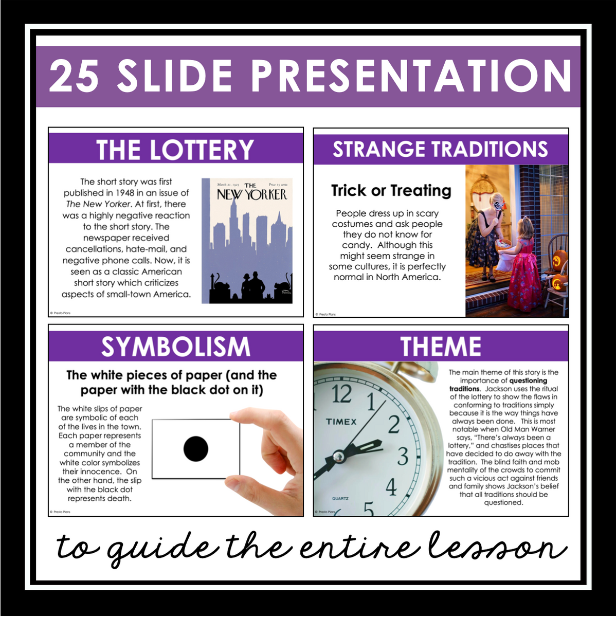 The Lottery By Shirley Jackson Digital Short Story Resources Presto Plans