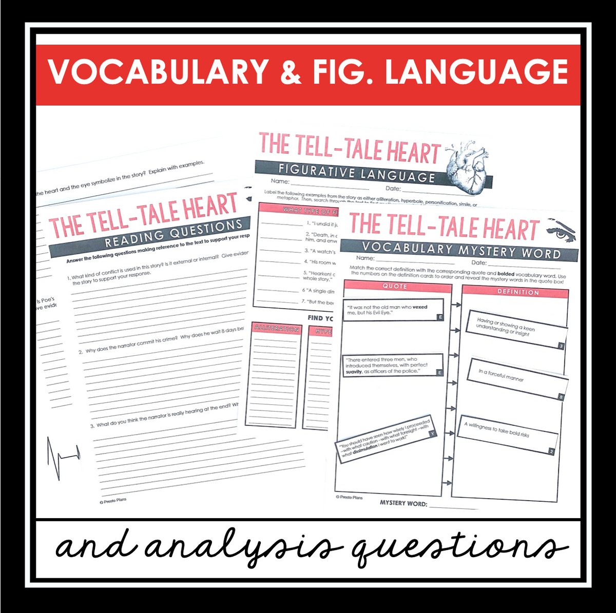 THE TELL TALE HEART BY EDGAR ALLAN POE – Presto Plans