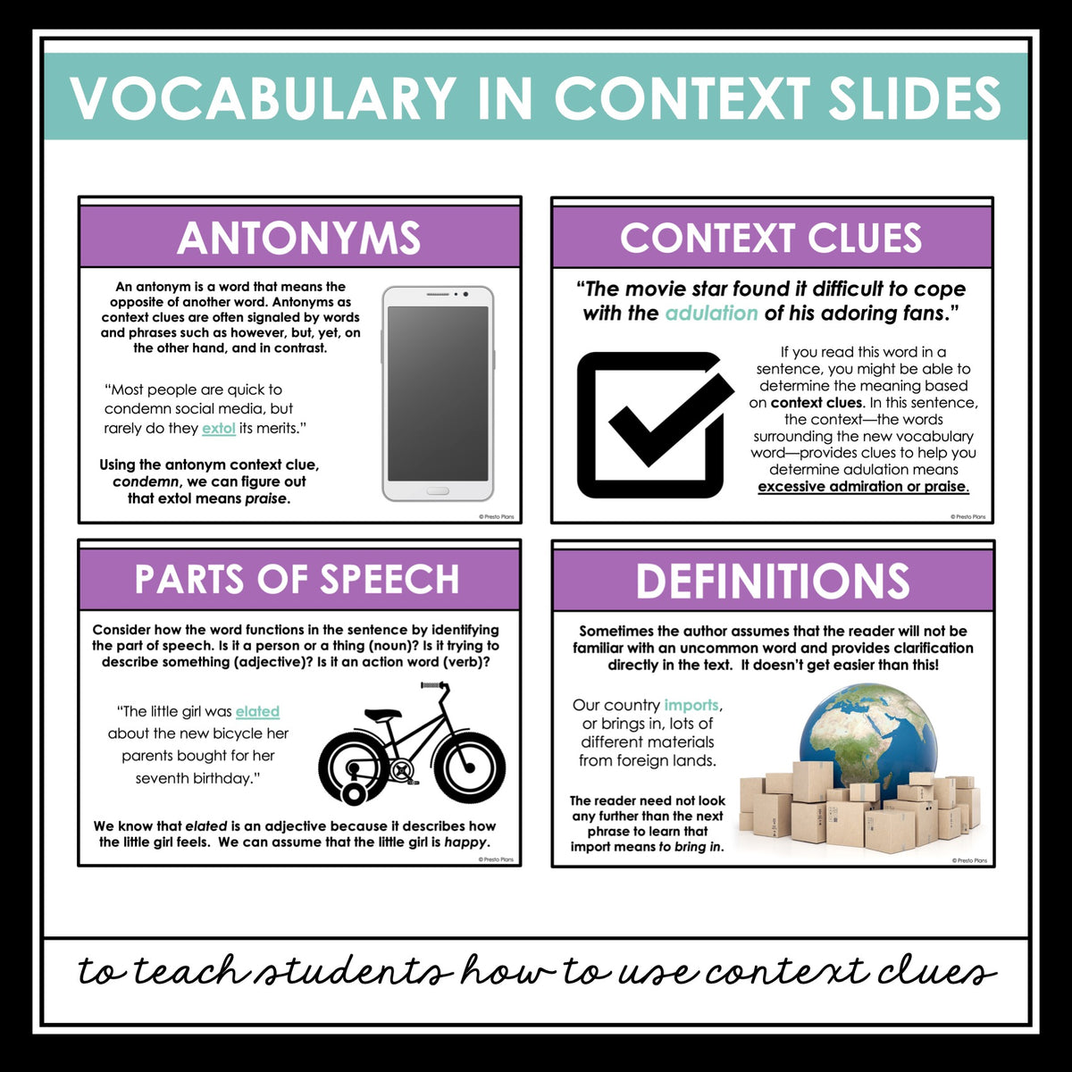 A Wrinkle in Time Vocabulary Booklet, Presentation, and Answer Key Def ...