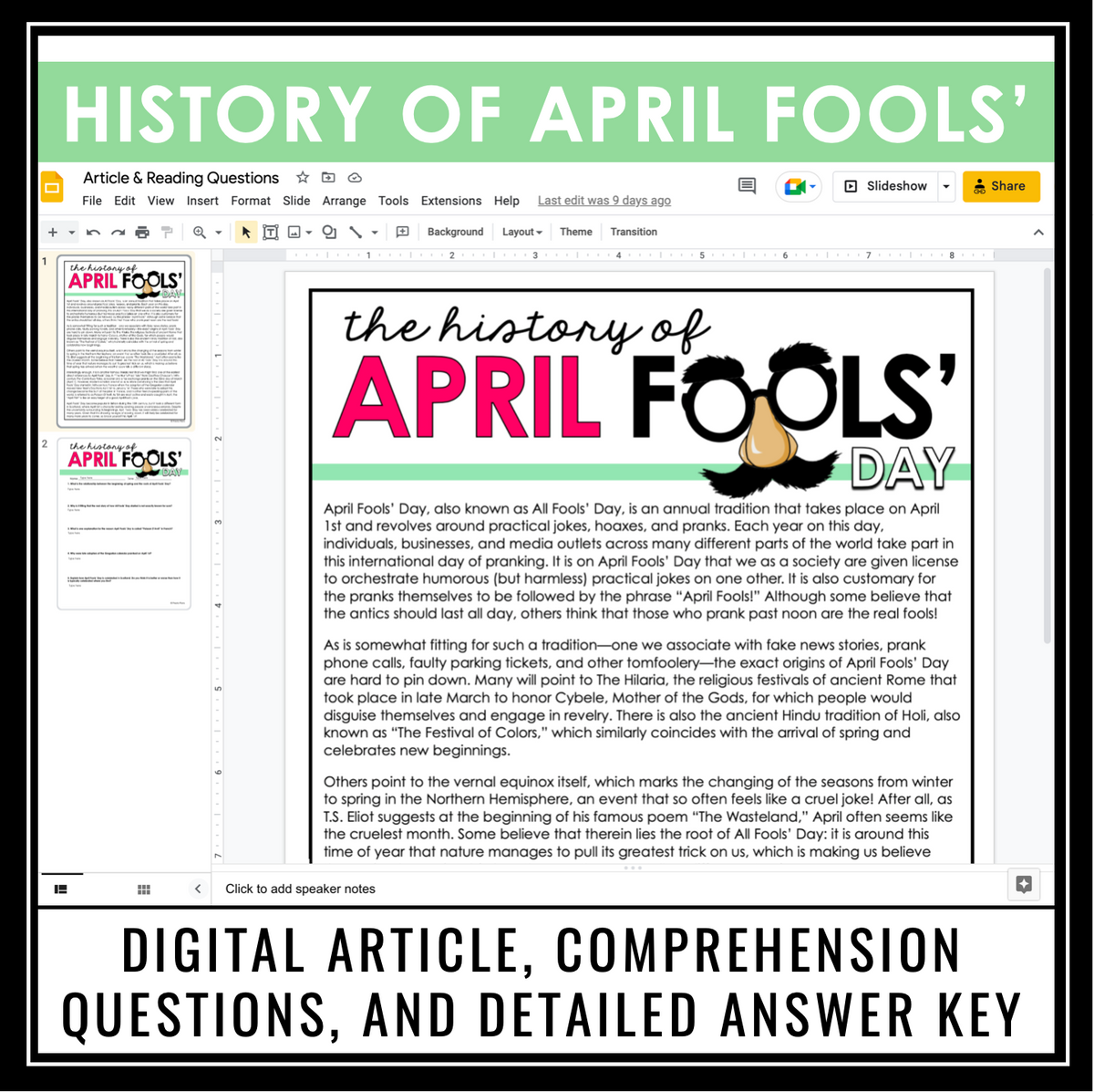 April Fools' Day Digital Activities - Nonfiction Text, Student Prank ...