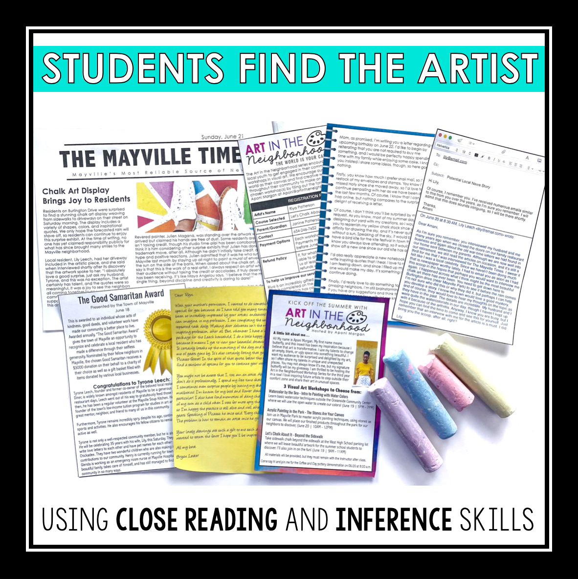 Close Reading Mystery Inference Text Evidence Activity - Who Did the C ...