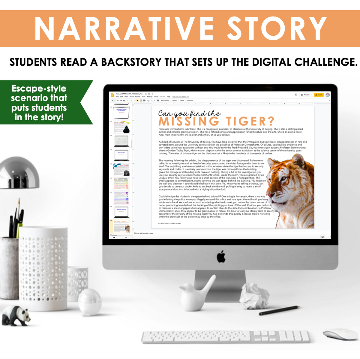 Colons Escape Room Punctuation Grammar Digital Activity, Google Slides ...