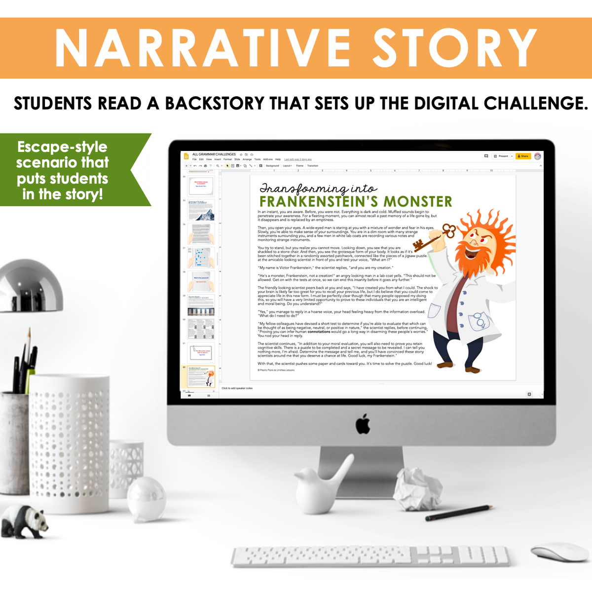 Connotation Vocabulary Word Practice Digital Escape Activity, Slides ...