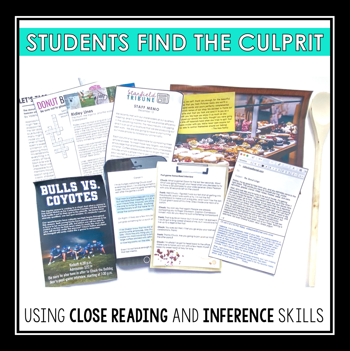Close Reading Mystery Text Evidence Inference Activity - Who Stole the ...