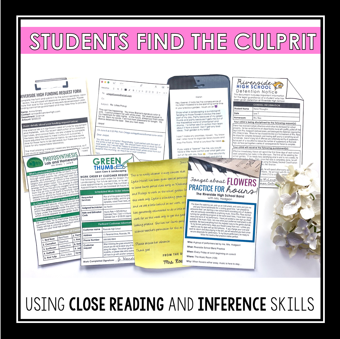 Close Reading Mystery Text Evidence Inference Activity - Who Stole the ...
