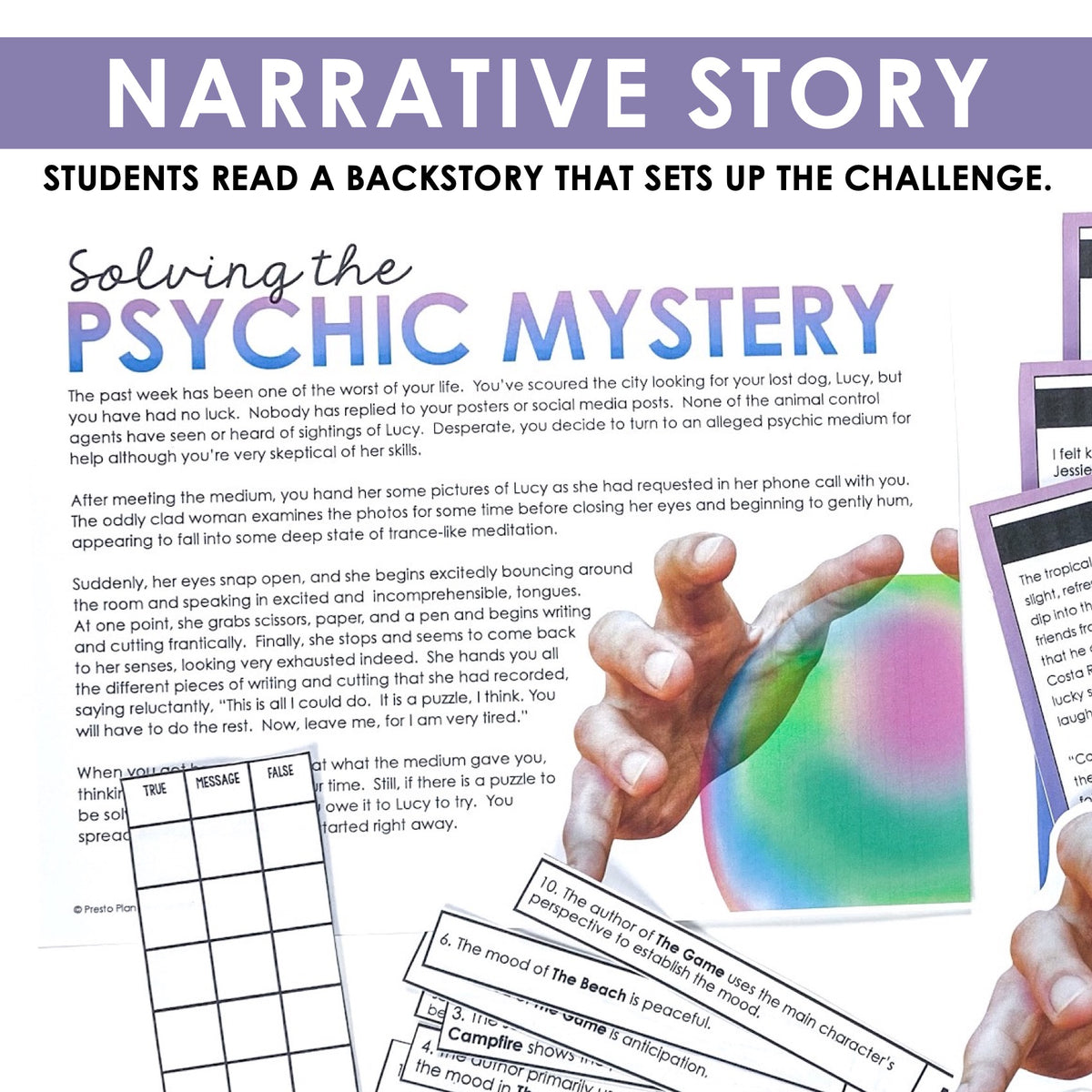 Mood Literary Device Presentation and Fiction Escape Room Reading Acti ...