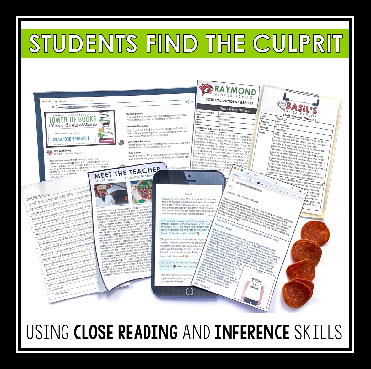 Close Reading Mystery Text Evidence Inference Activity - Who Stole the ...