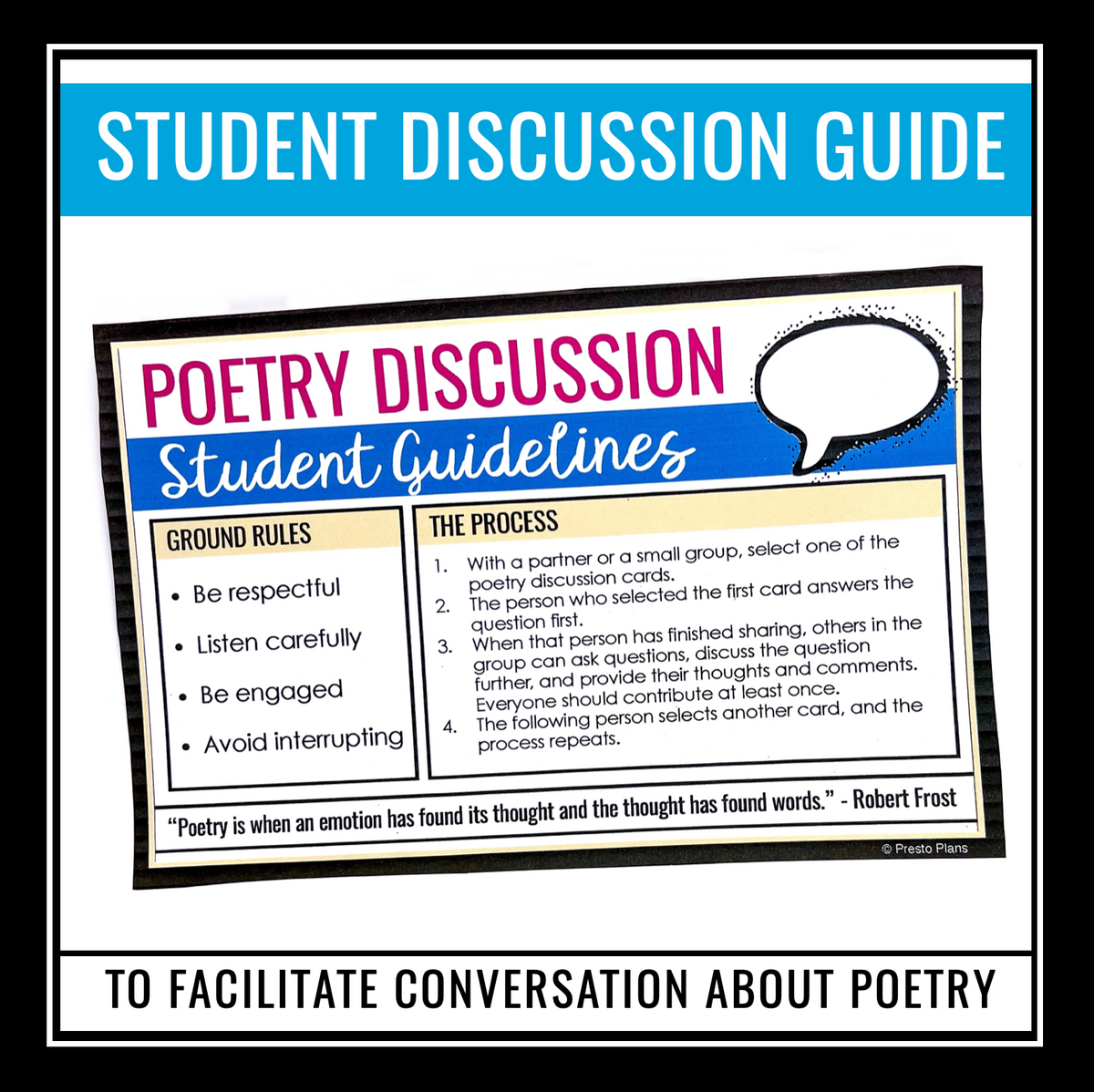 Poetry Discussion Questions - Analysis and Response Questions for Poem ...
