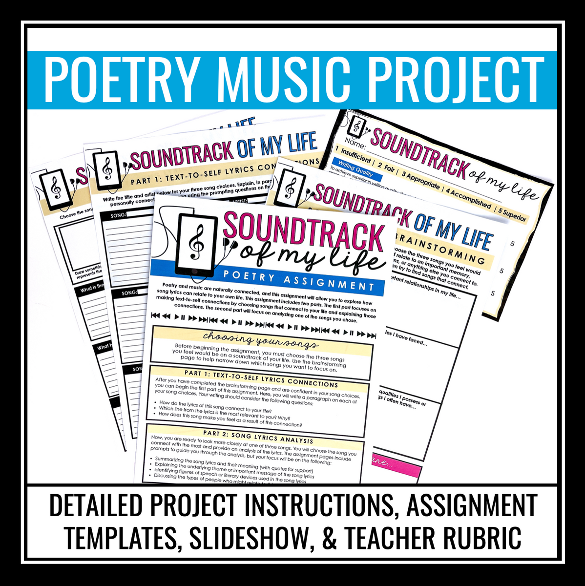 Poetry Song Lyrics Assignment - Music Poetry Final Project Soundtrack ...