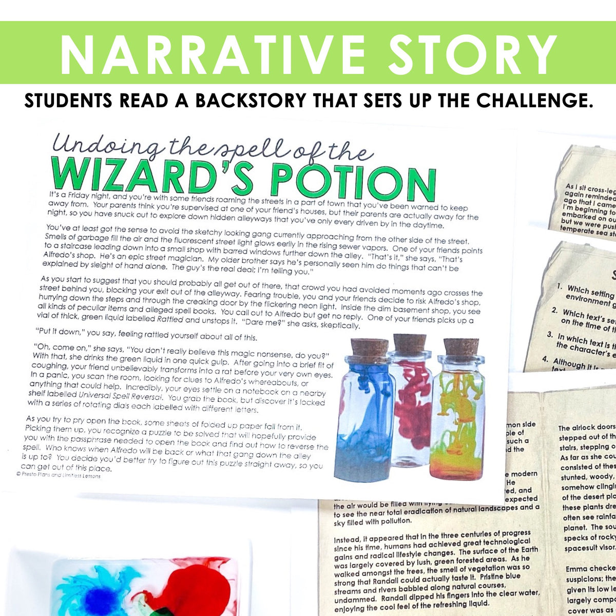 Setting of a Story Presentation & Story Element Escape Room Reading Ac ...