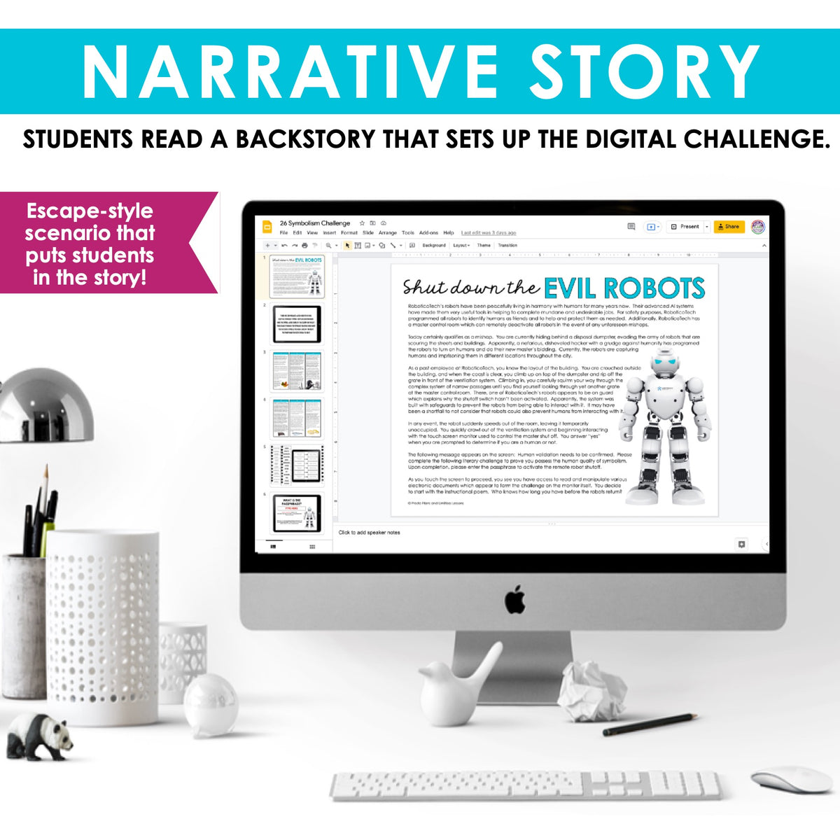 Symbolism Literary Devices Presentation & Digital Escape Room Reading ...