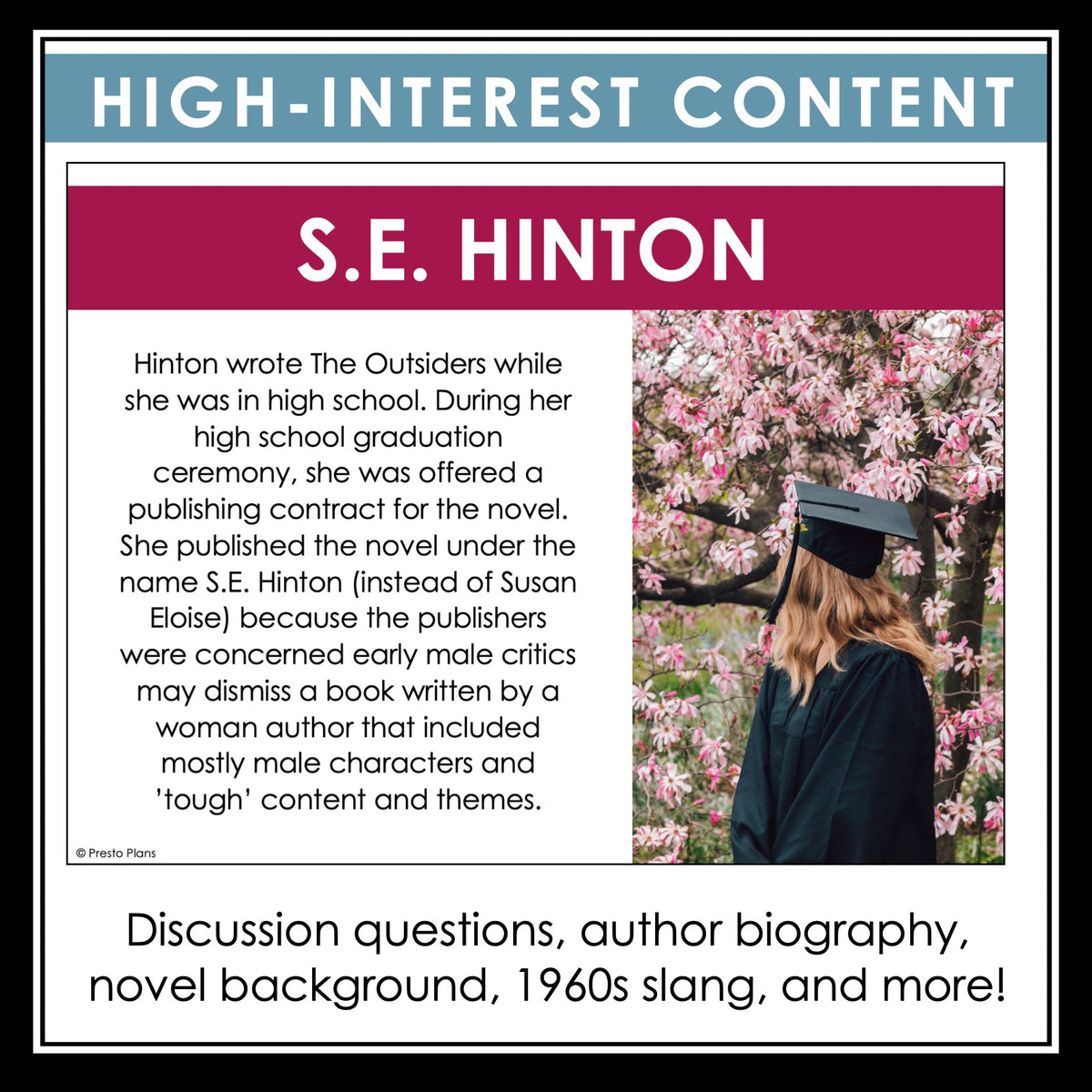 The Outsiders Introduction Presentation - Discussion, Hinton Biography ...