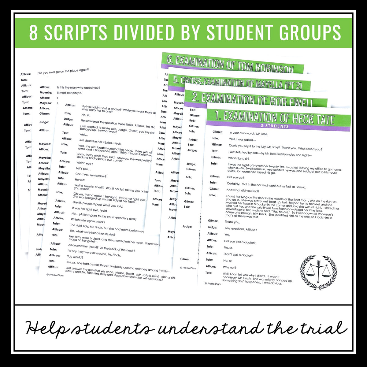To Kill a Mockingbird Activity - Tom Robinson's Trial Role Play Harper ...