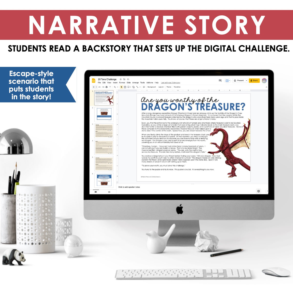 TONE DIGITAL ACTIVITY READING ESCAPE CHALLENGE – Presto Plans