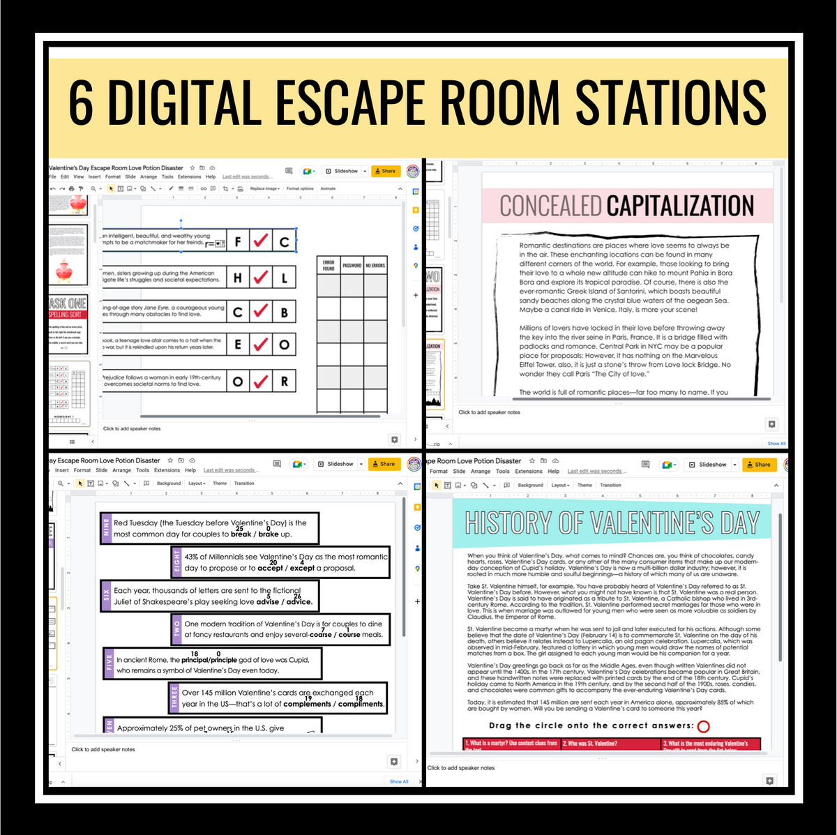Valentine's Day Escape Room Activity - Team Builder Breakout Game - Di ...