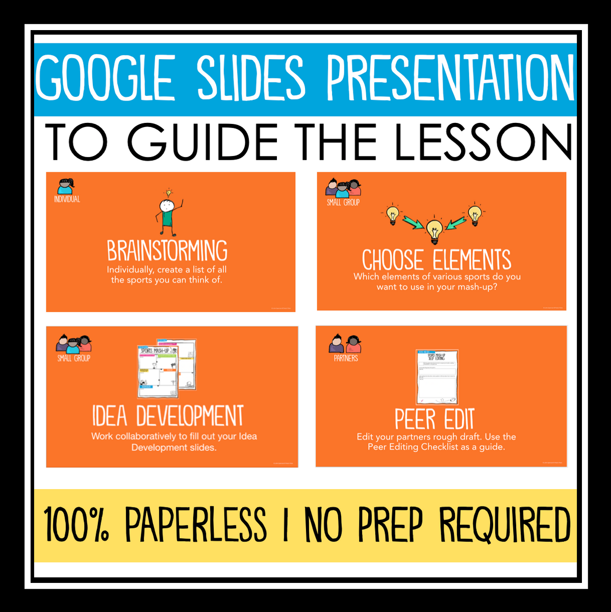 Back to School Team Building Writing Activity Sports Mash-Up Digital A ...