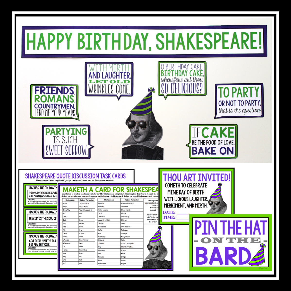 SHAKESPEARE BIRTHDAY PARTY – Presto Plans