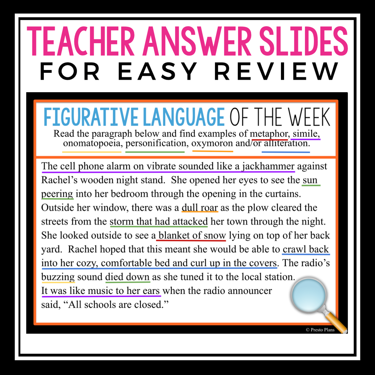 DIGITAL FIGURATIVE LANGUAGE BELL RINGERS ACTIVITY – Presto Plans