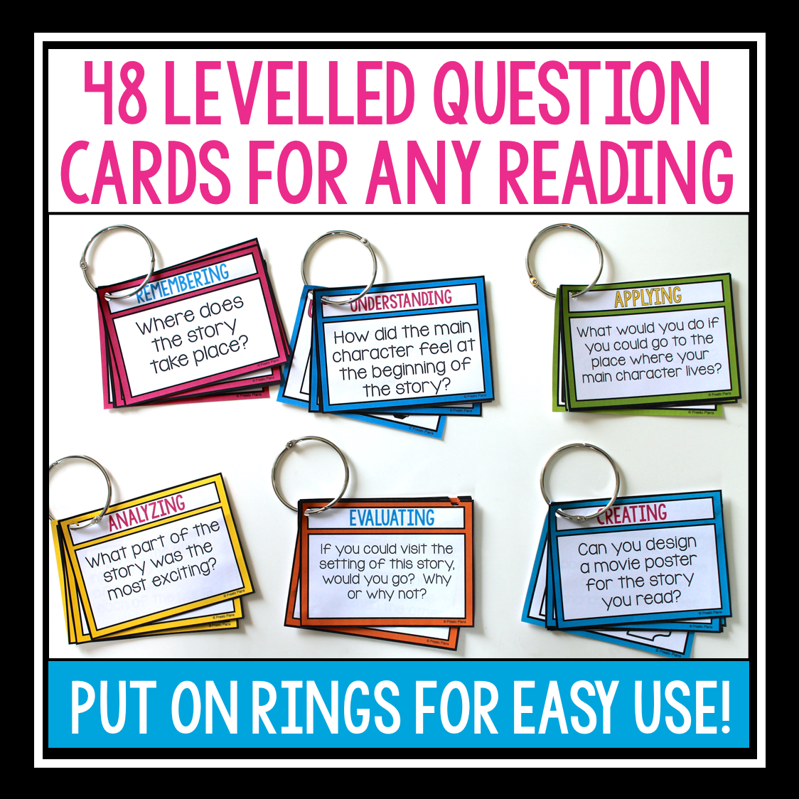 BLOOM'S TAXONOMY POSTERS, QUESTION CARDS, AND ASSIGNMENT – Presto Plans